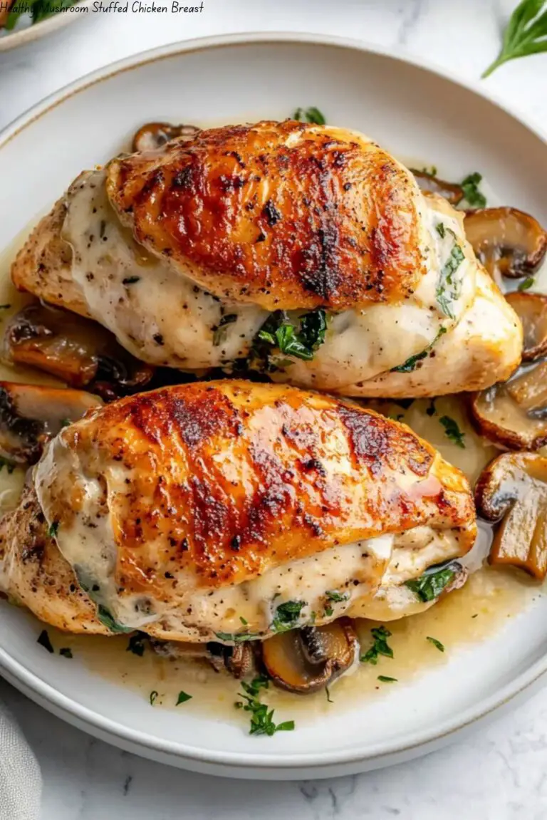 Healthy Mushroom Stuffed Chicken Breast | RecipeCoo