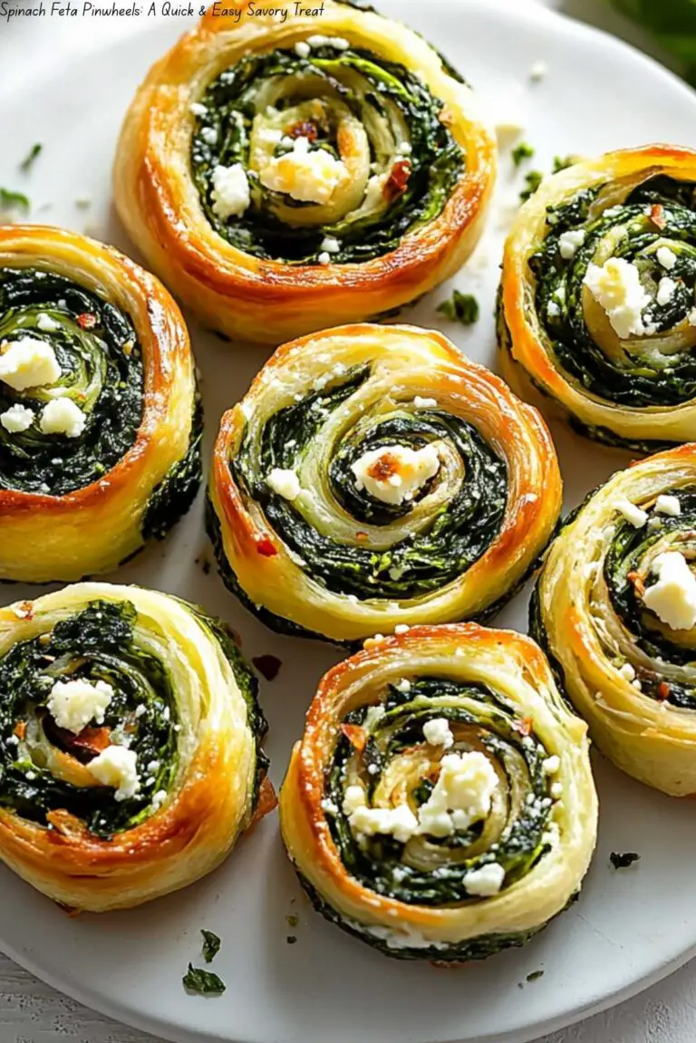 Spinach Feta Pinwheels: A Quick & Easy Savory Treat | RecipeCoo