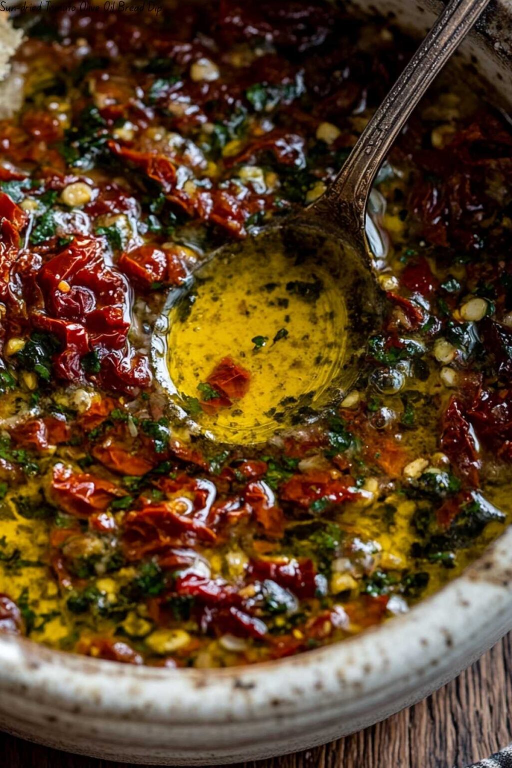 Sun-dried Tomato Olive Oil Bread Dip | RecipeCoo