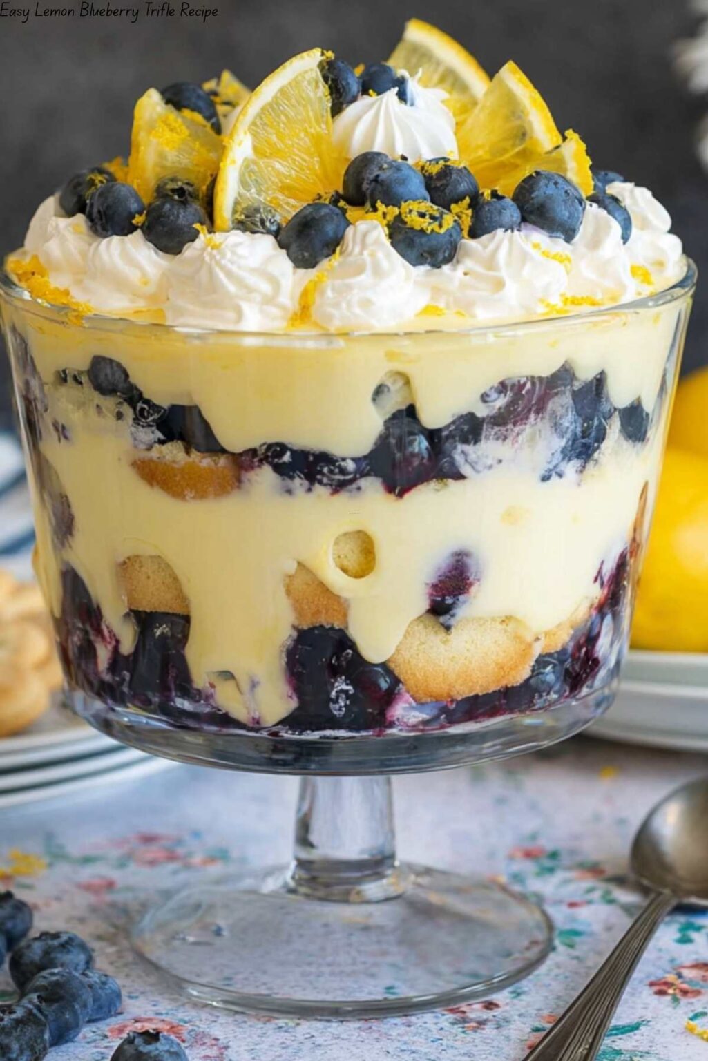 Easy Lemon Blueberry Trifle Recipe | RecipeCoo