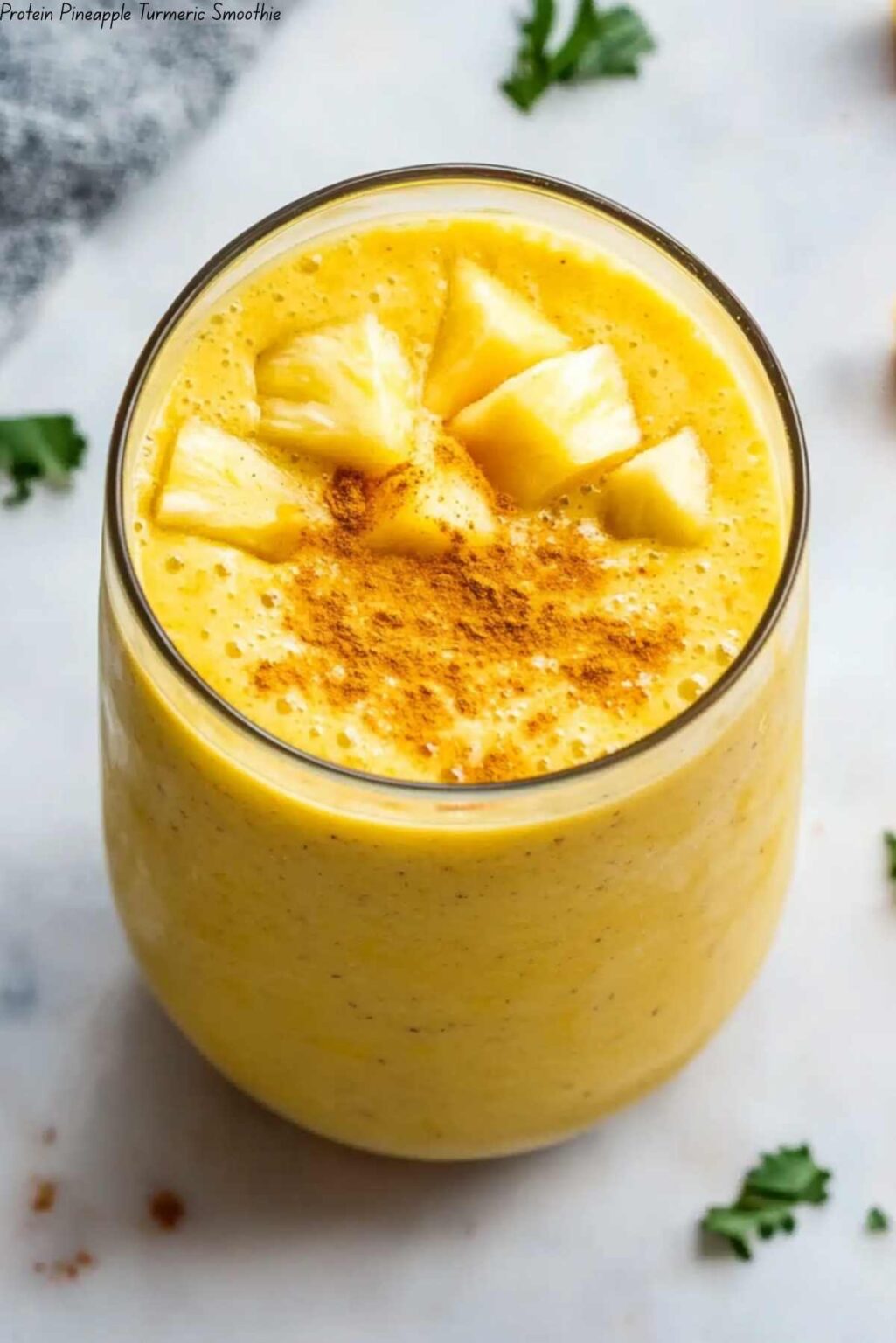 Protein Pineapple Turmeric Smoothie | RecipeCoo