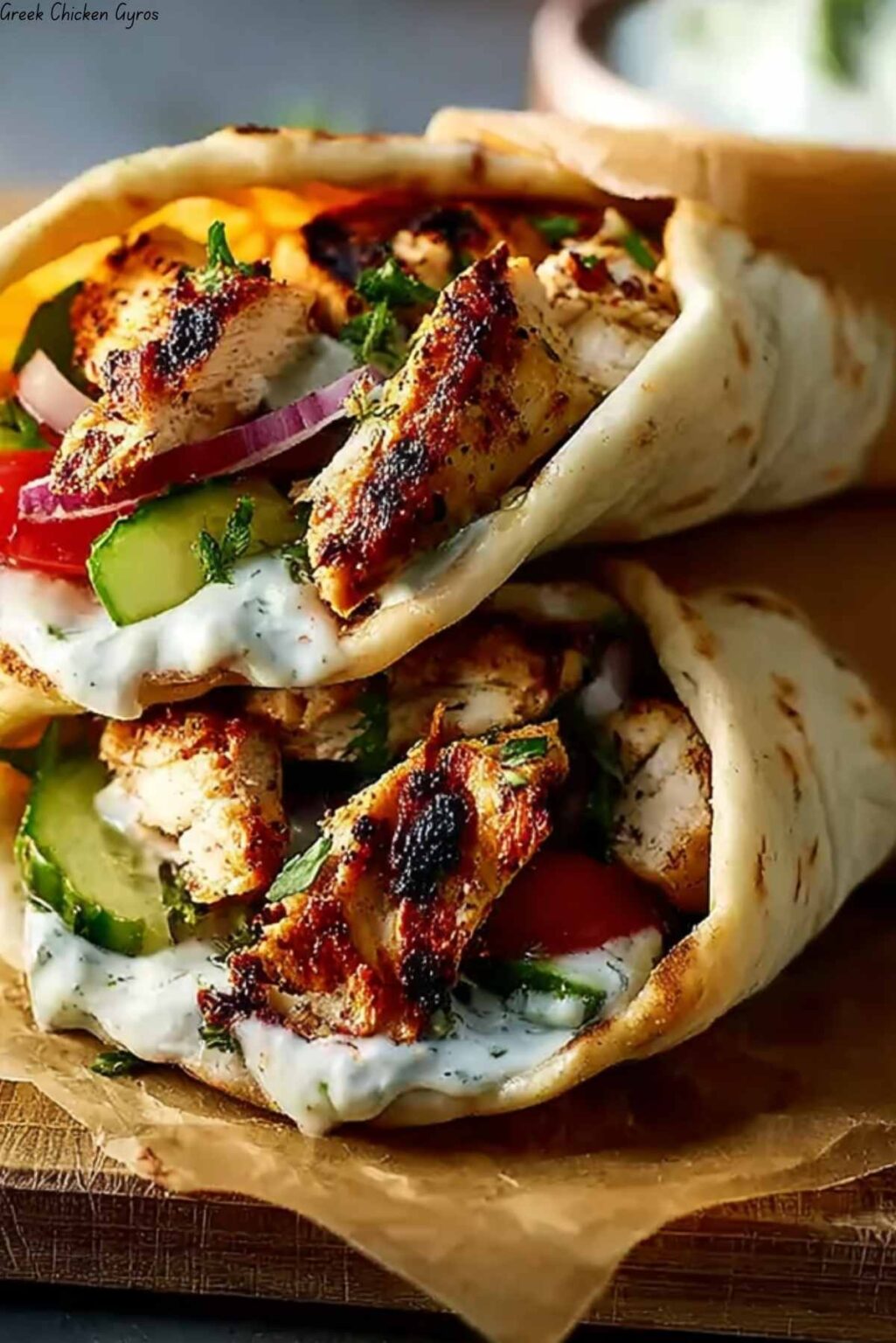 Greek Chicken Gyros | RecipeCoo