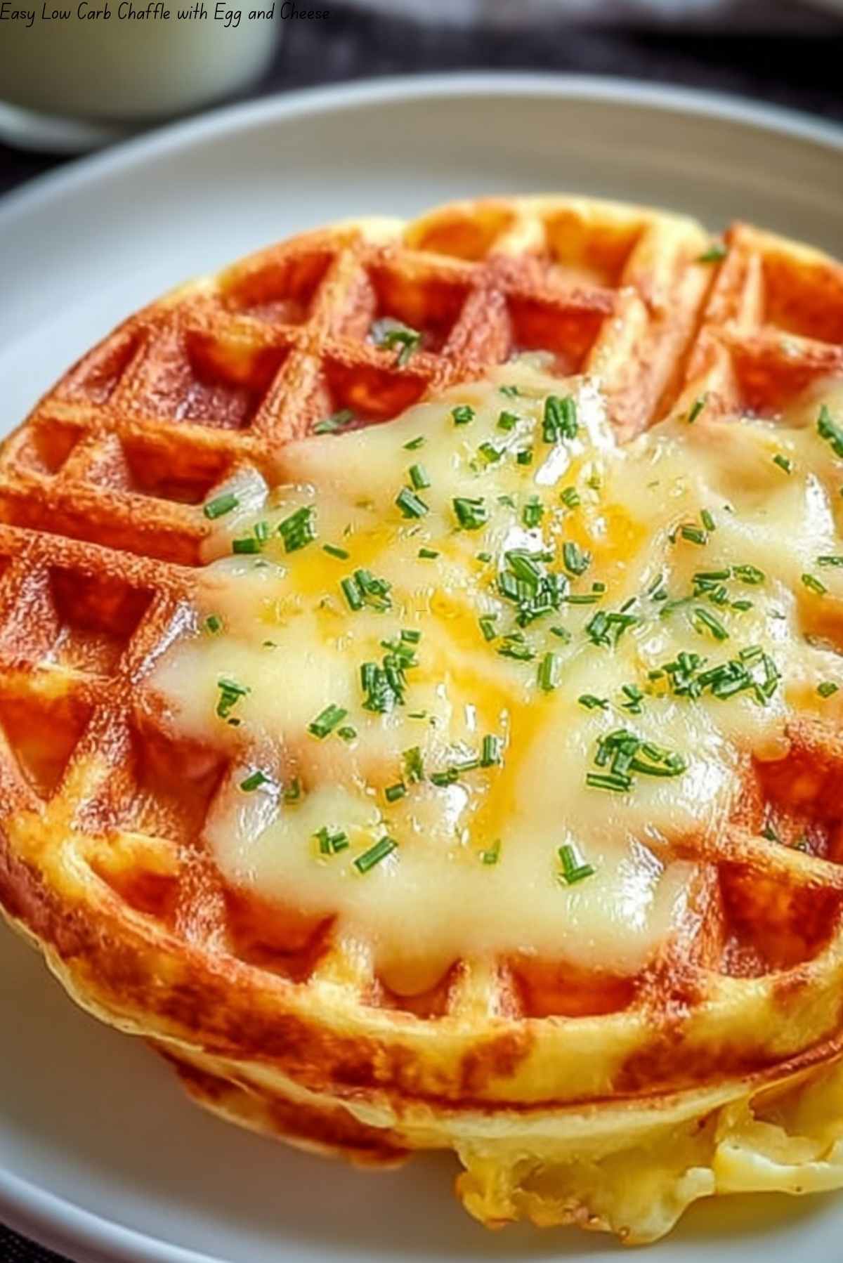 Easy Low Carb Chaffle with Egg and Cheese | RecipeCoo