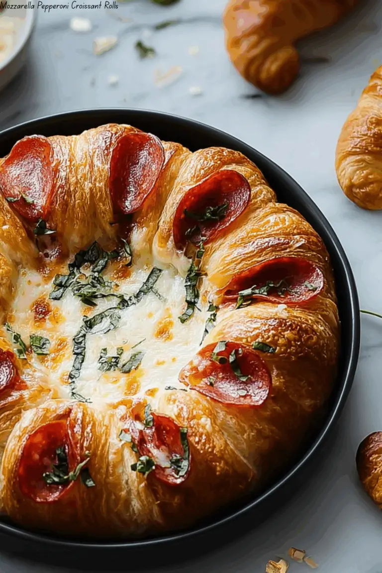 Mozzarella Pepperoni Croissant Rolls | RecipeCoo