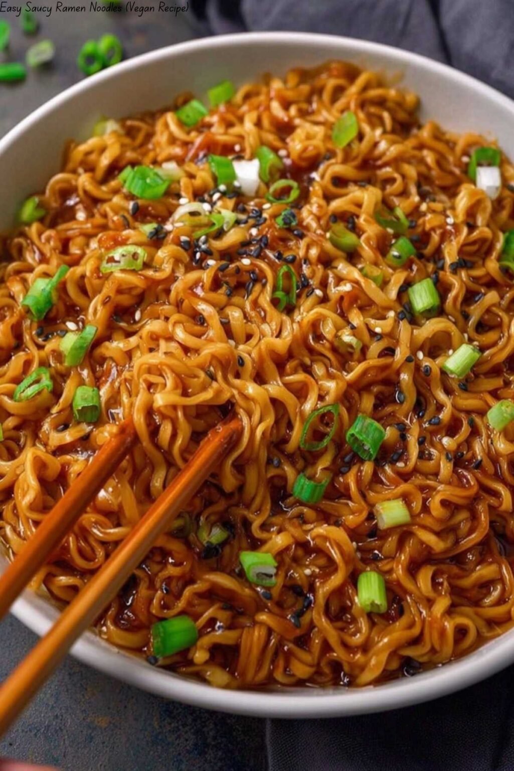 Easy Saucy Ramen Noodles (Vegan Recipe) | RecipeCoo