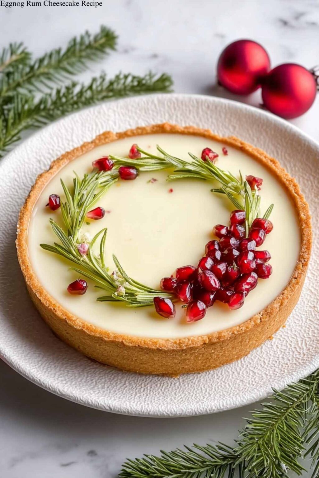 Eggnog Cheesecake with Rum and Spices Recipe | RecipeCoo