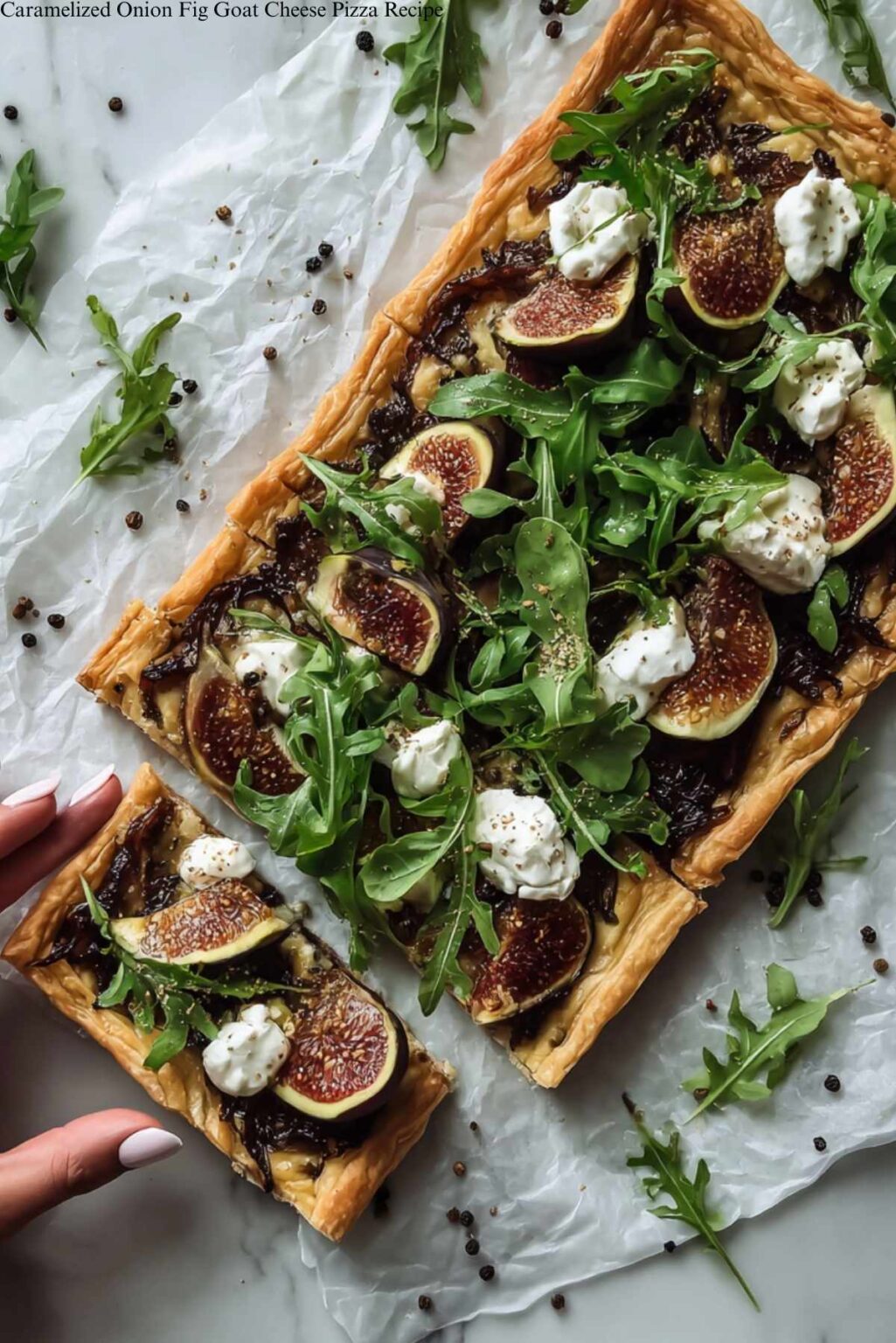 Caramelized Onion Fig Goat Cheese Pizza Recipe | RecipeCoo