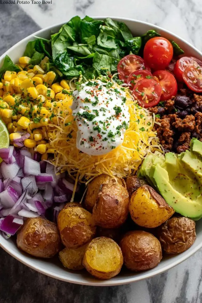 Loaded Potato Taco Bowl | RecipeCoo